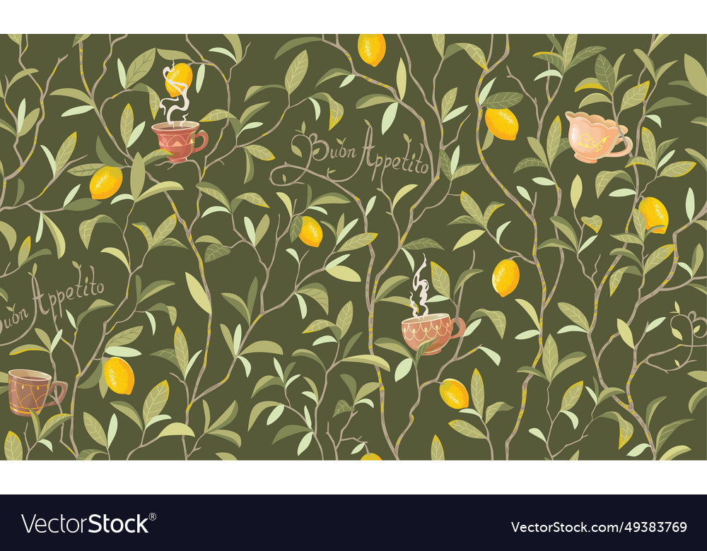 Pattern lemon green Royalty Free Vector Image - VectorStock
