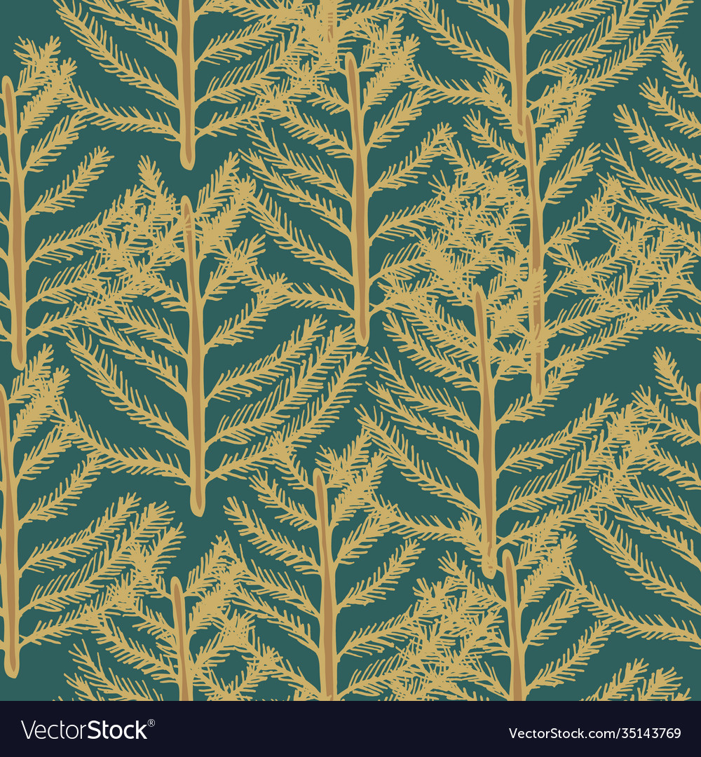 Seamless pattern pine Royalty Free Vector Image