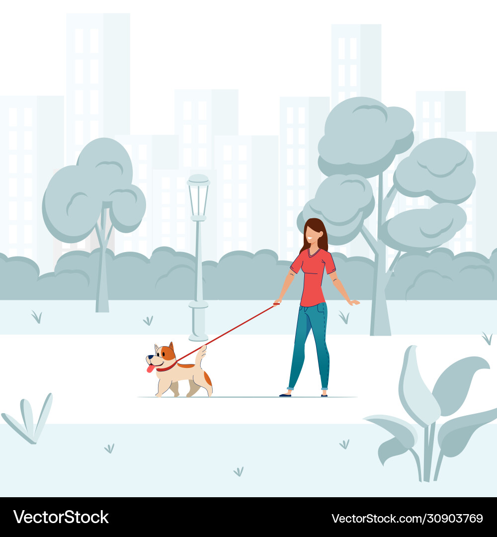 Walking dog concept professional Royalty Free Vector Image