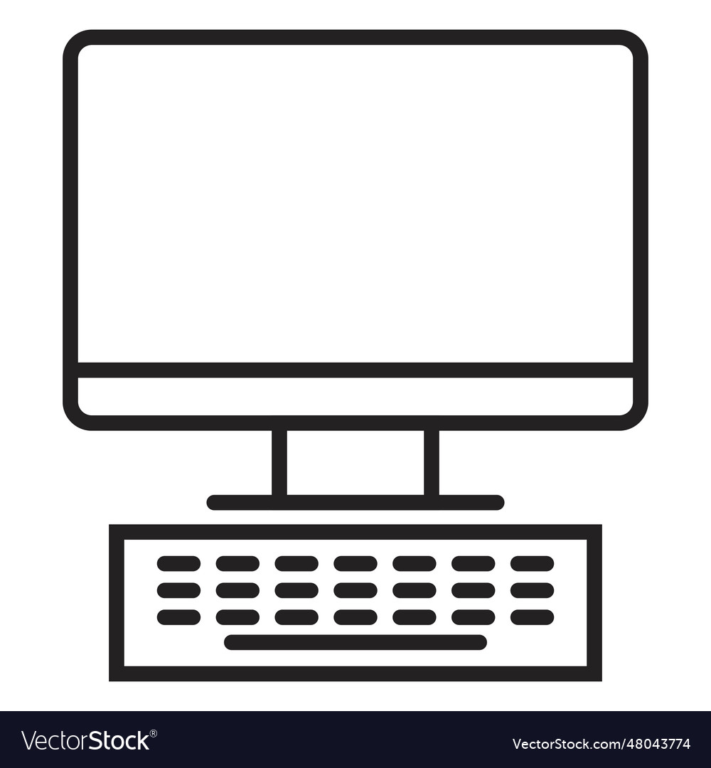 Computer stroke Royalty Free Vector Image - VectorStock