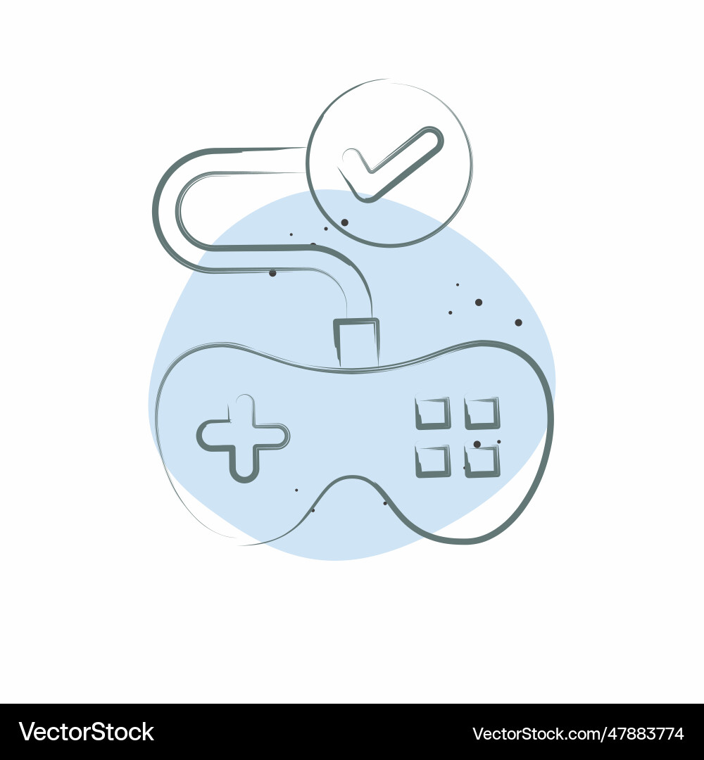 Icon testing related to art and media symbol Vector Image