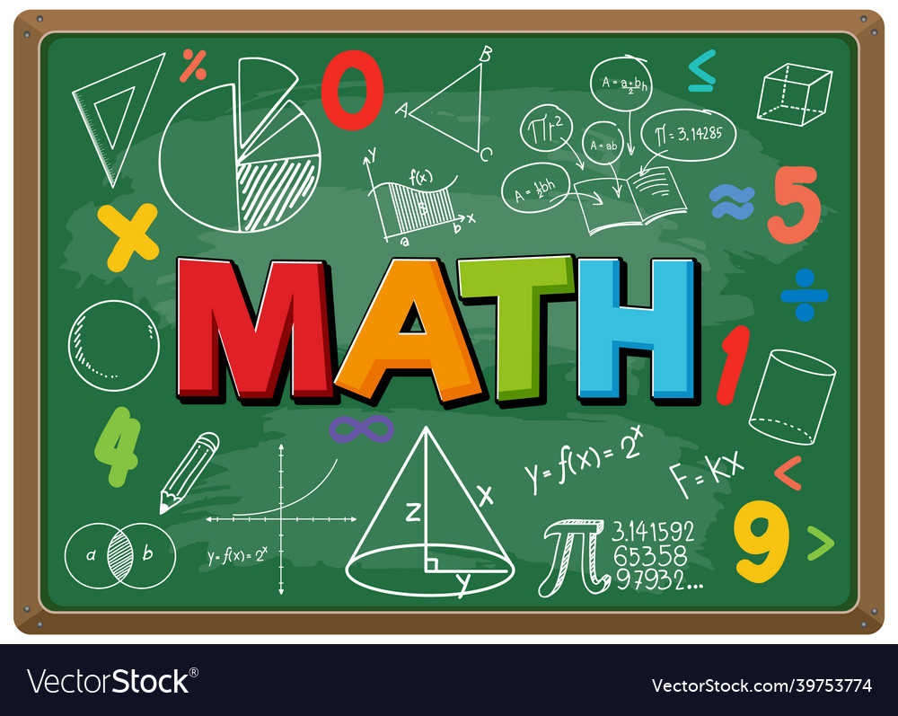 Math Font With Formula On Blackboard Royalty Free Vector