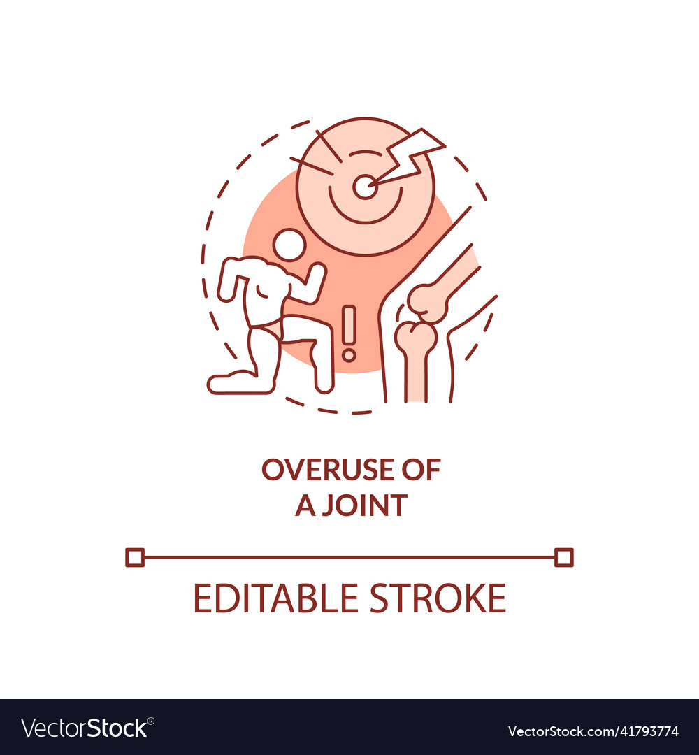 Overuse of joint terracotta concept icon Vector Image Overuse of joint terracotta concept icon Vector Image