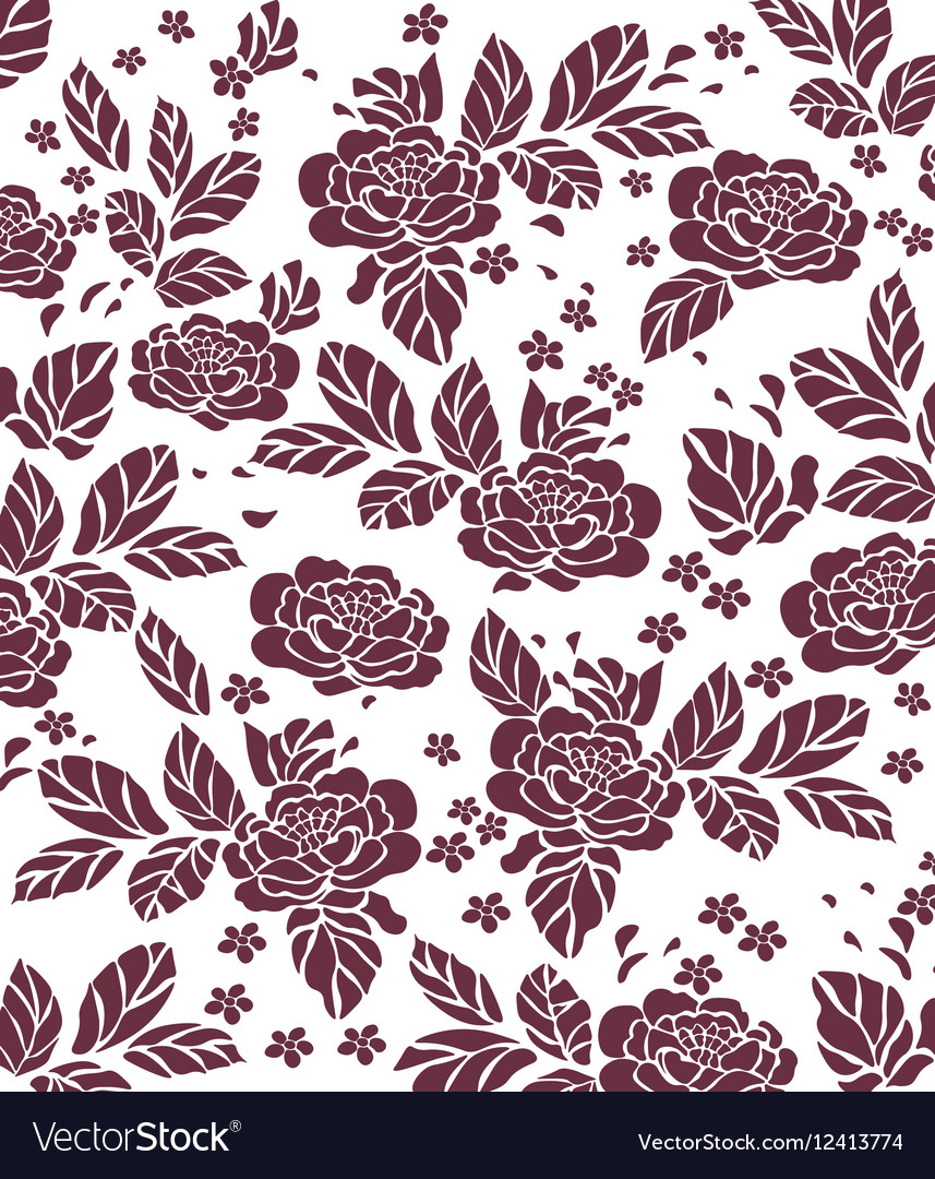 Rose pattern background Royalty Free Vector Image