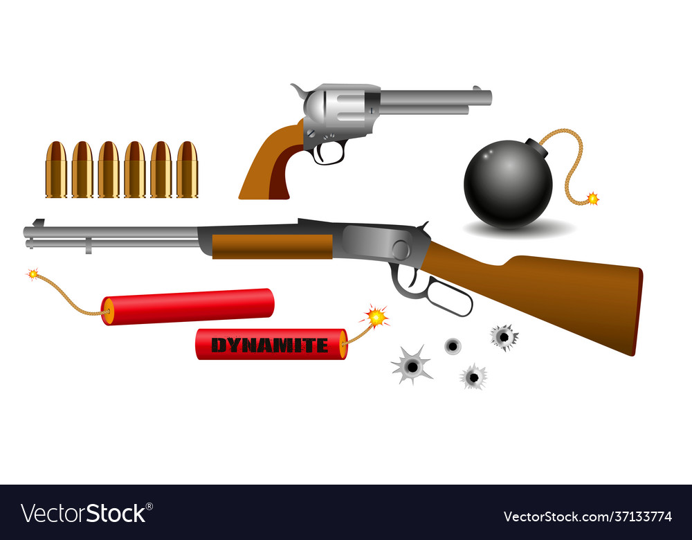 Set realistic hand grenade or military Royalty Free Vector
