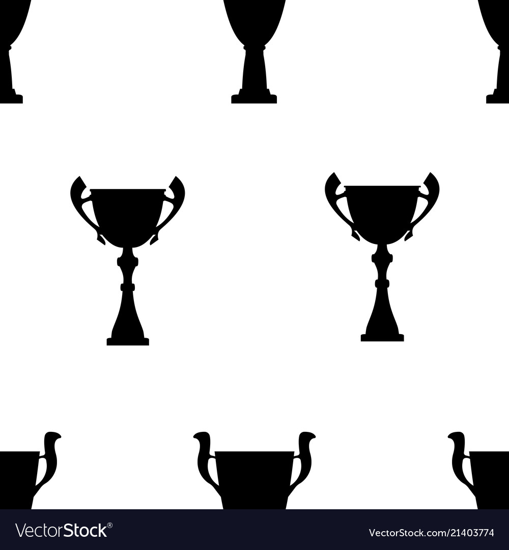 Winner trophy cup seamless pattern Royalty Free Vector Image