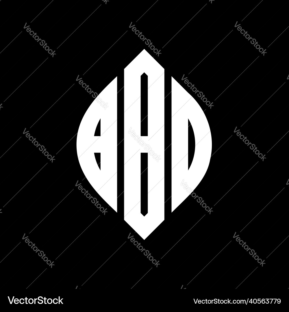 Bbd circle letter logo design Royalty Free Vector Image