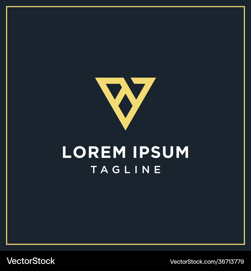 Bv triangle logo Royalty Free Vector Image - VectorStock