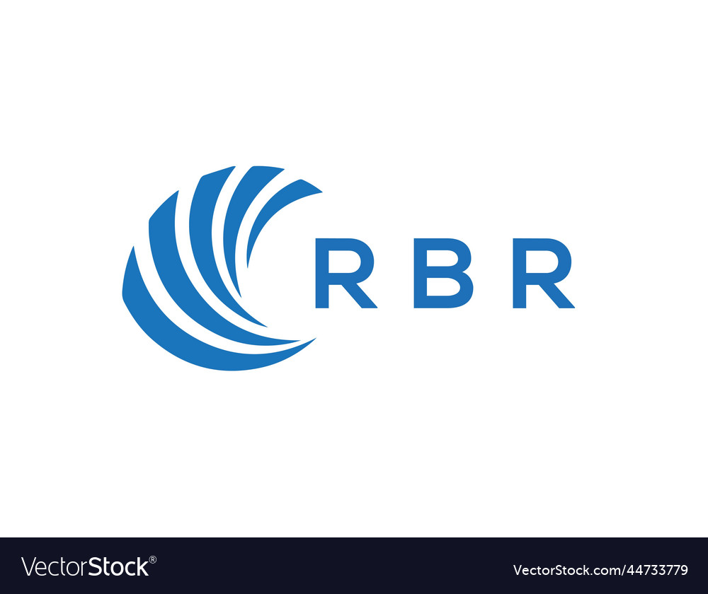 Rbr letter logo design on white background Vector Image