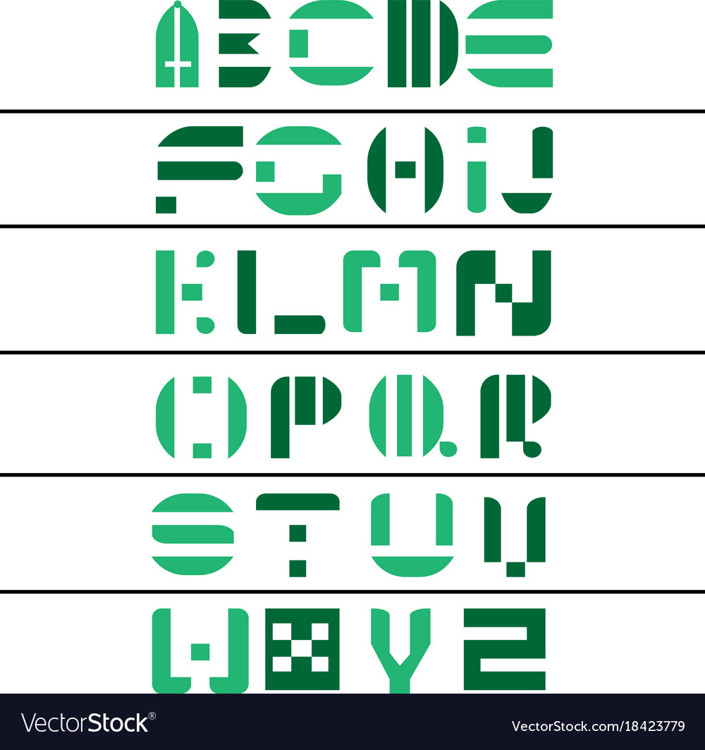 Stylish Alphabets Letters A z Font Royalty Free Vector Image