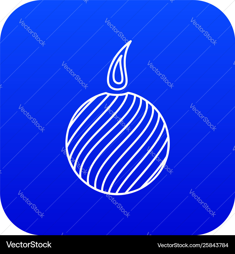 Ball candle icon blue Royalty Free Vector Image