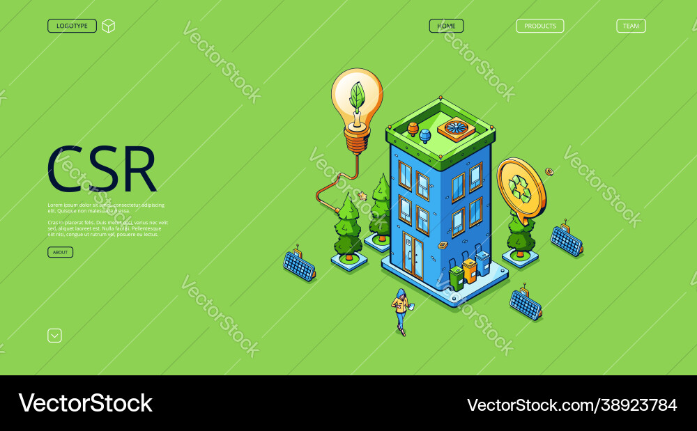 Corporate social responsibility csr concept Vector Image