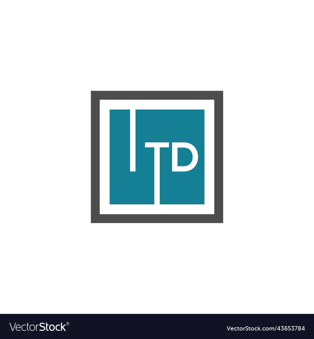 Itd letter logo design on white background Vector Image Itd letter logo design on white background Vector Image