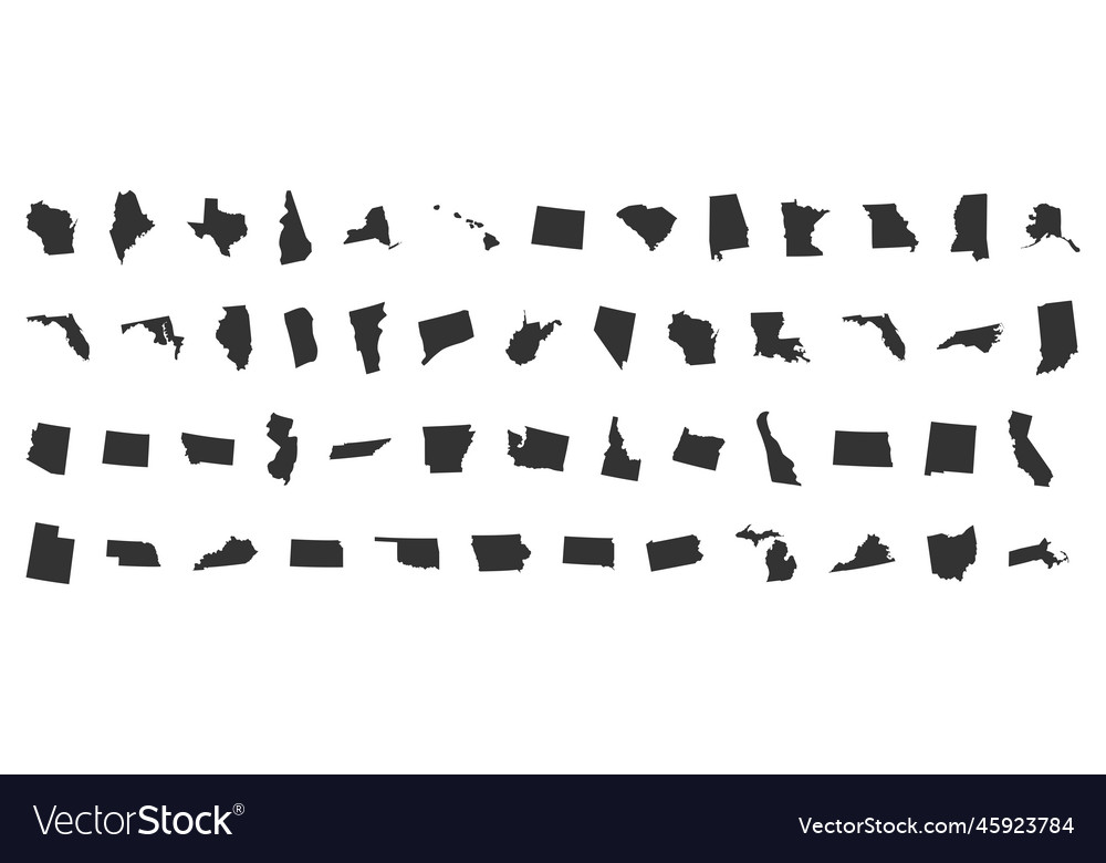 Map of the united states america Royalty Free Vector Image