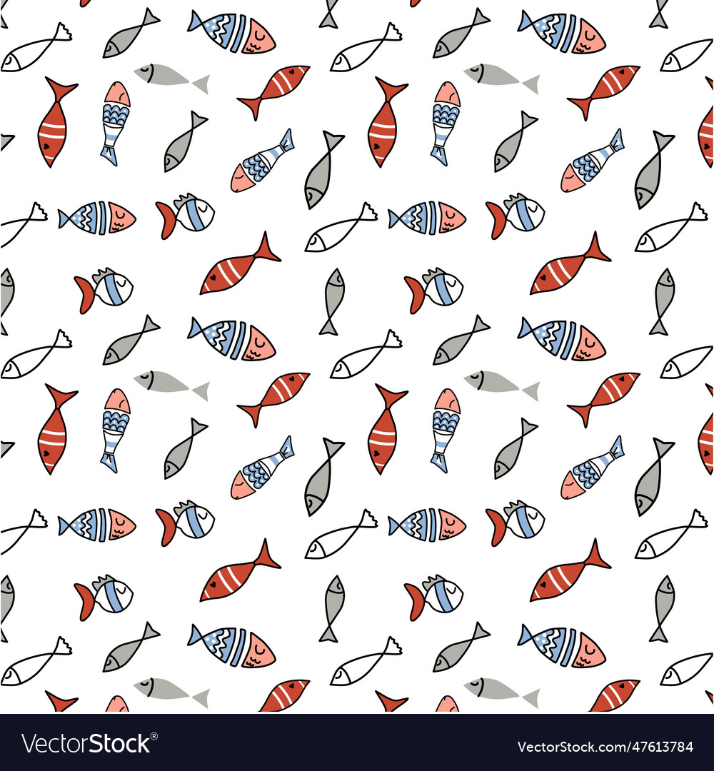 Pattern fish Royalty Free Vector Image - VectorStock
