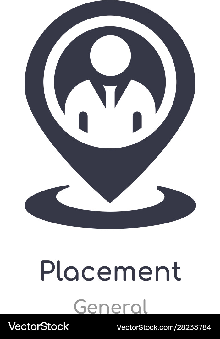 Placement icon isolated placement icon from Vector Image