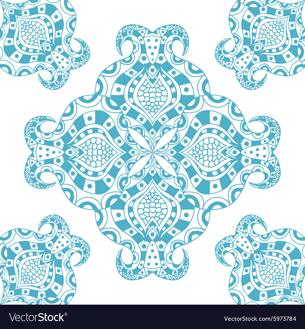 Seamless blue pattern Royalty Free Vector Image