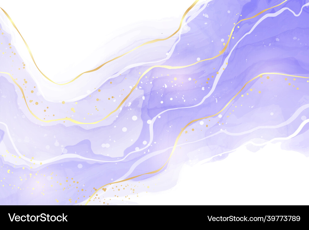 Purple lavender liquid watercolor background Vector Image