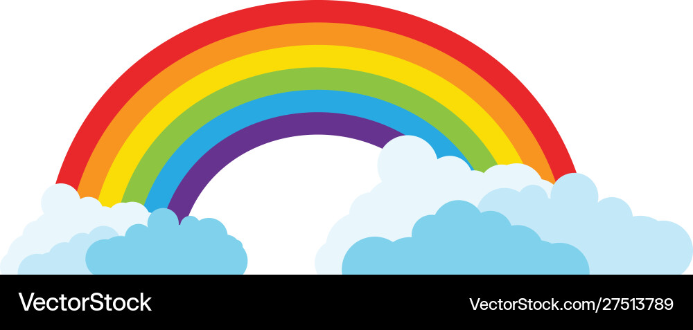 Rainbow icon template Royalty Free Vector Image