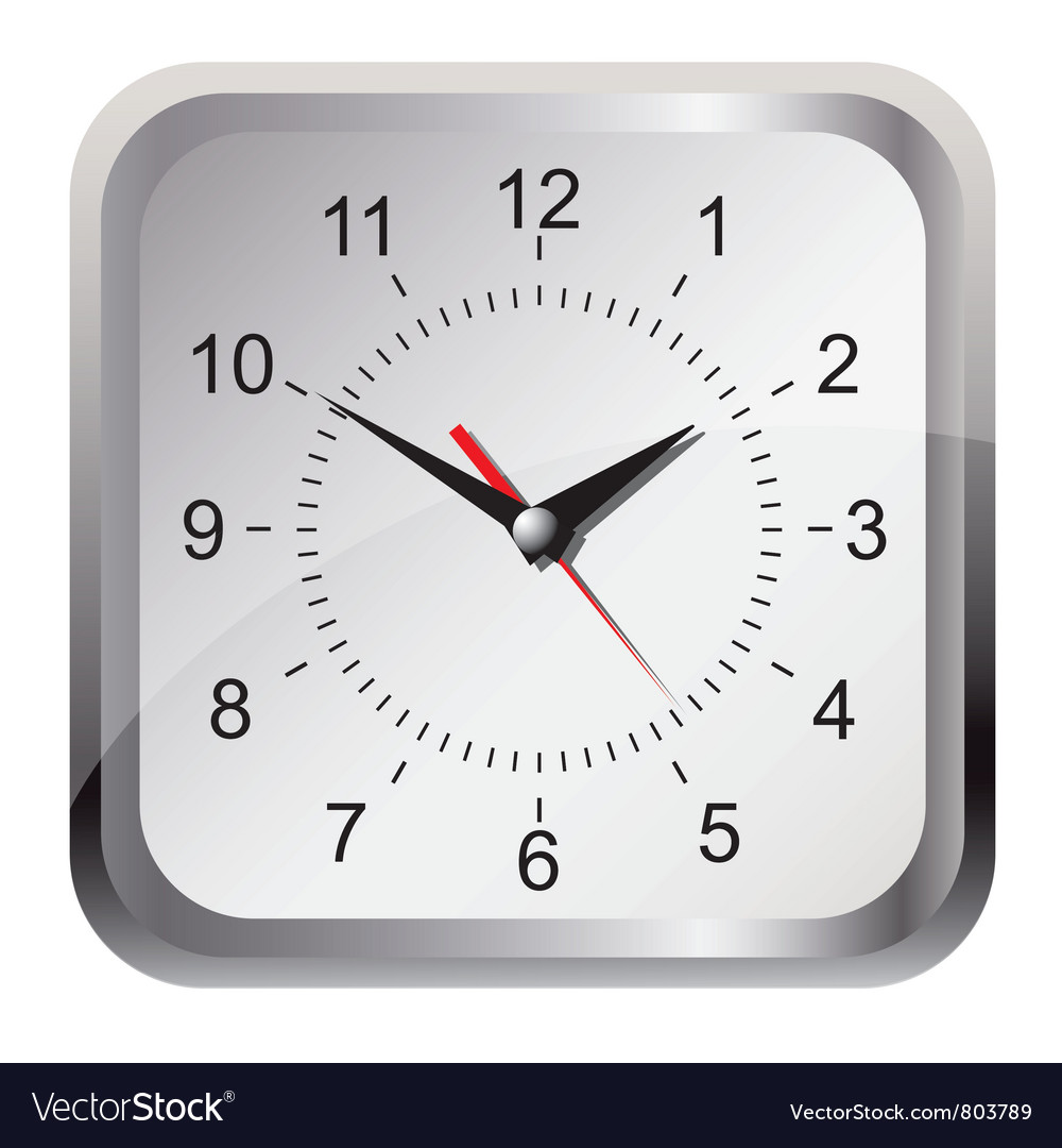 Wall clock Royalty Free Vector Image - VectorStock