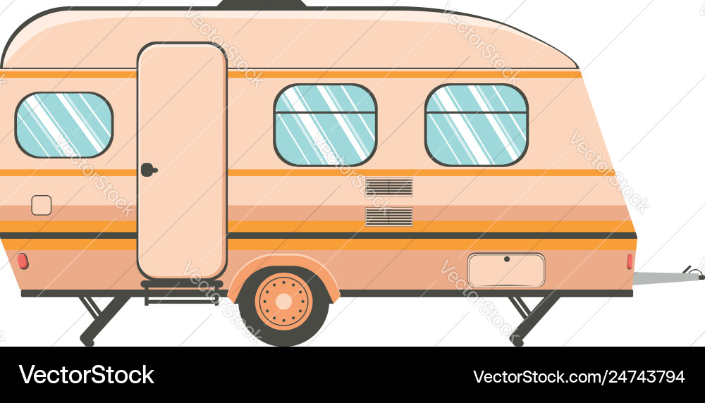 Camper trailer design Royalty Free Vector Image