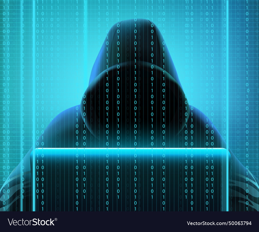 Hacker code realistic composition Royalty Free Vector Image