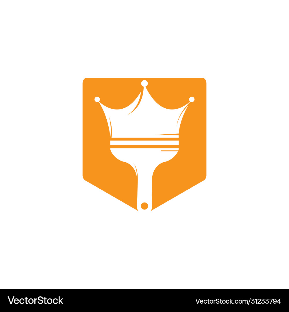 King paint logo design Royalty Free Vector Image
