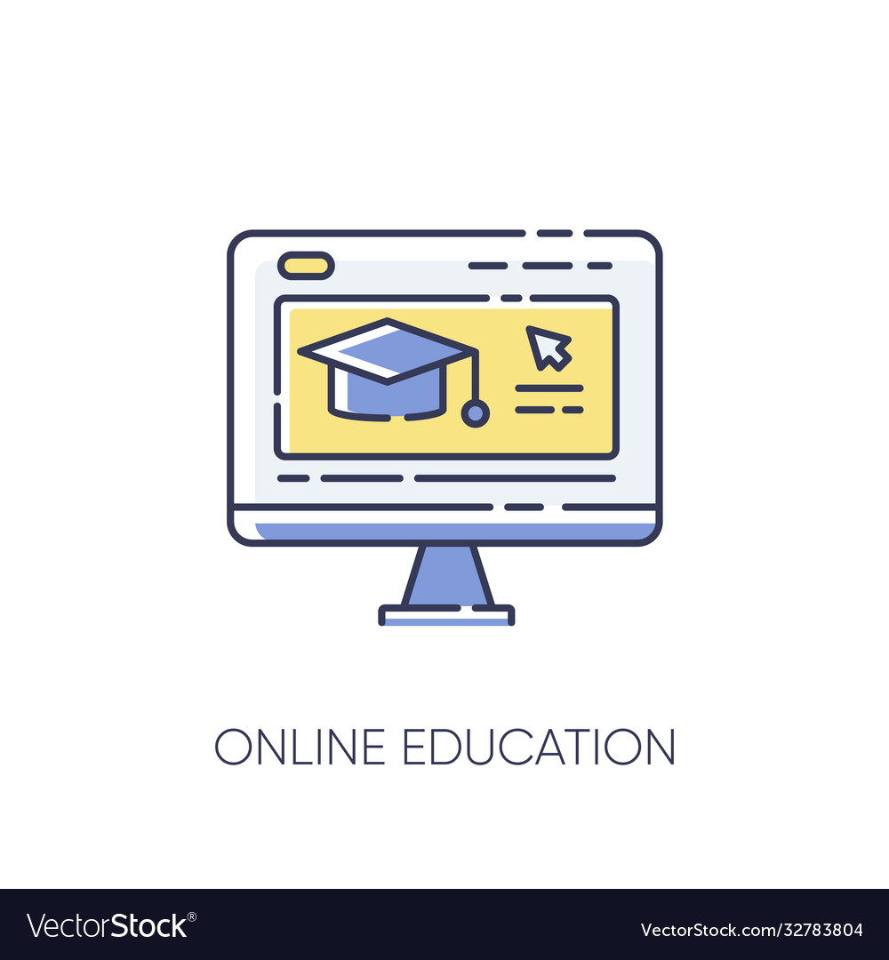Online education rgb color icon Royalty Free Vector Image Online education rgb color icon Royalty Free Vector Image