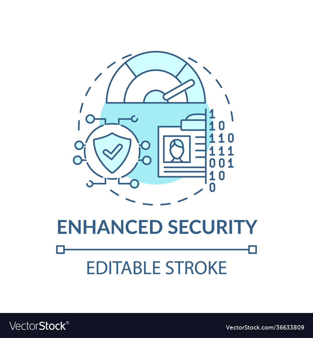 Enhanced security concept icon Royalty Free Vector Image Enhanced security concept icon Royalty Free Vector Image