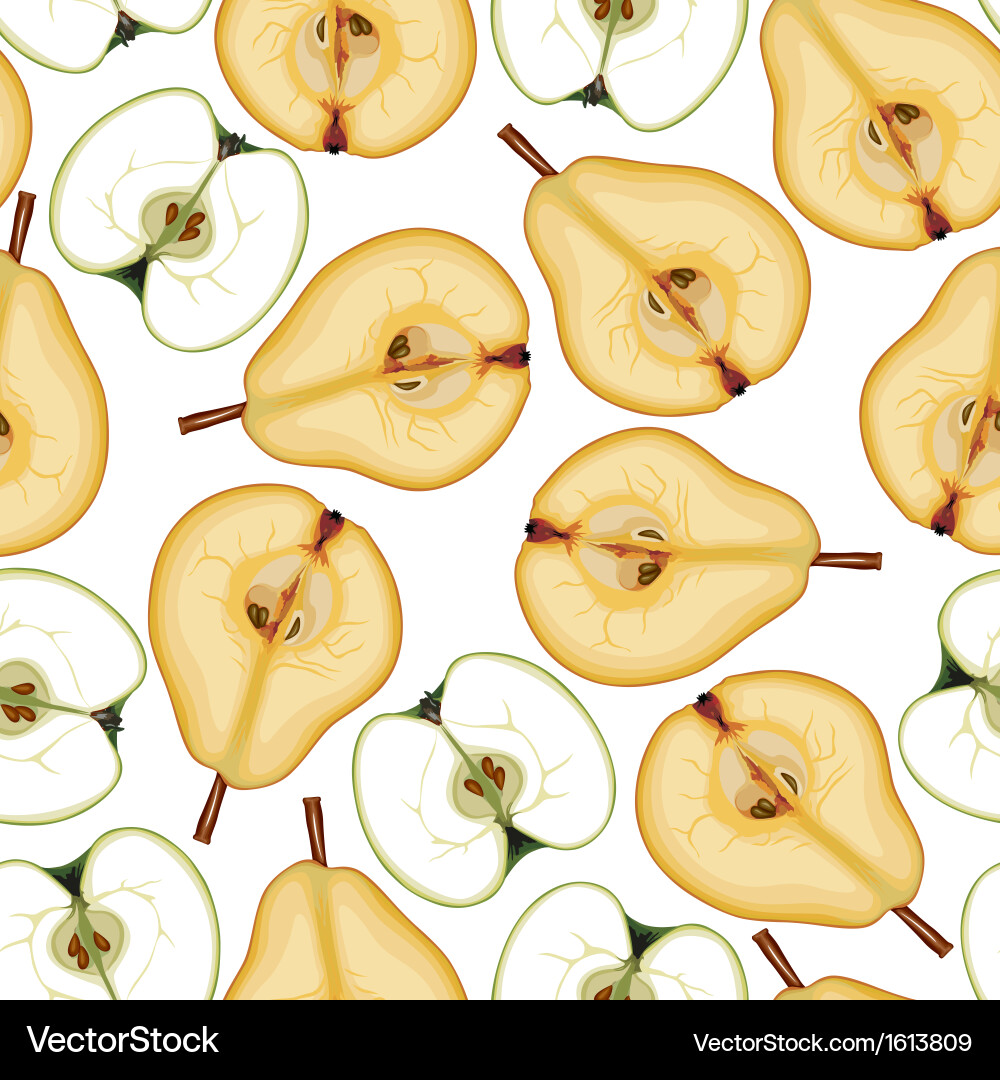 Pear apple pattern Royalty Free Vector Image - VectorStock