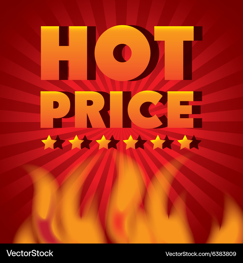 Shopping hot prices theme Royalty Free Vector Image