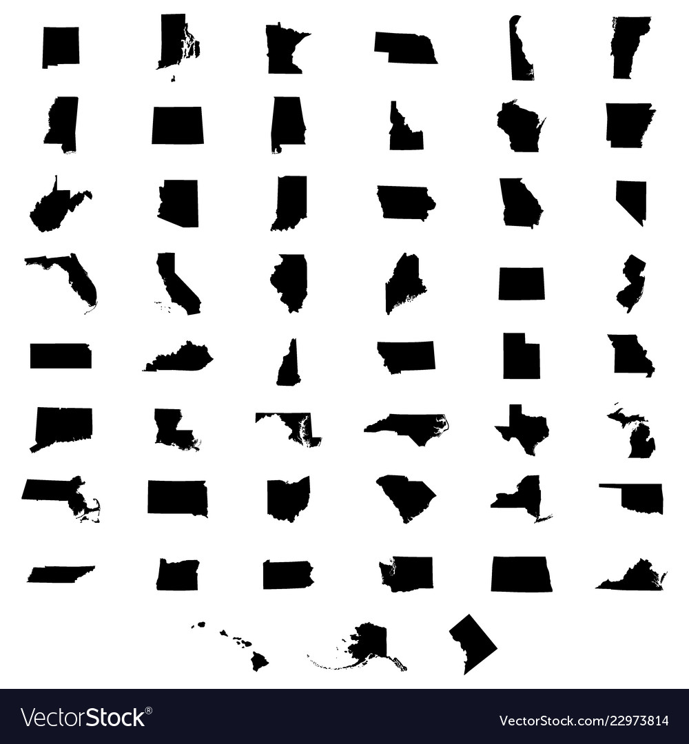 vector maps of us states