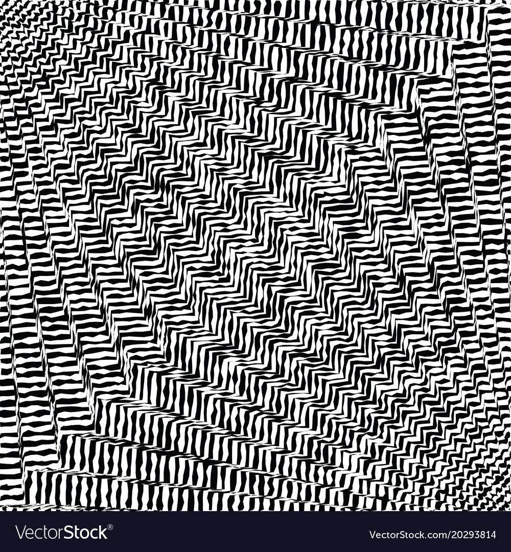 Wavy zigzag distorted lines pattern Royalty Free Vector