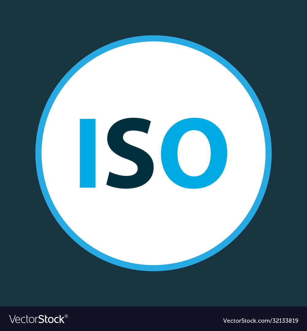 Iso icon colored symbol premium quality isolated Vector Image