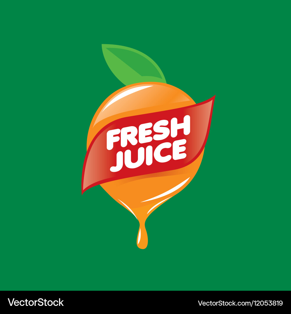 Logo of fresh juice Royalty Free Vector Image - VectorStock