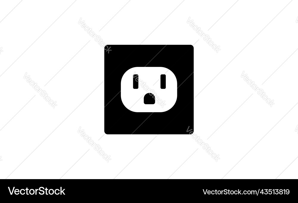 Nema 5-15 grounded power outlet ac plug Royalty Free Vector