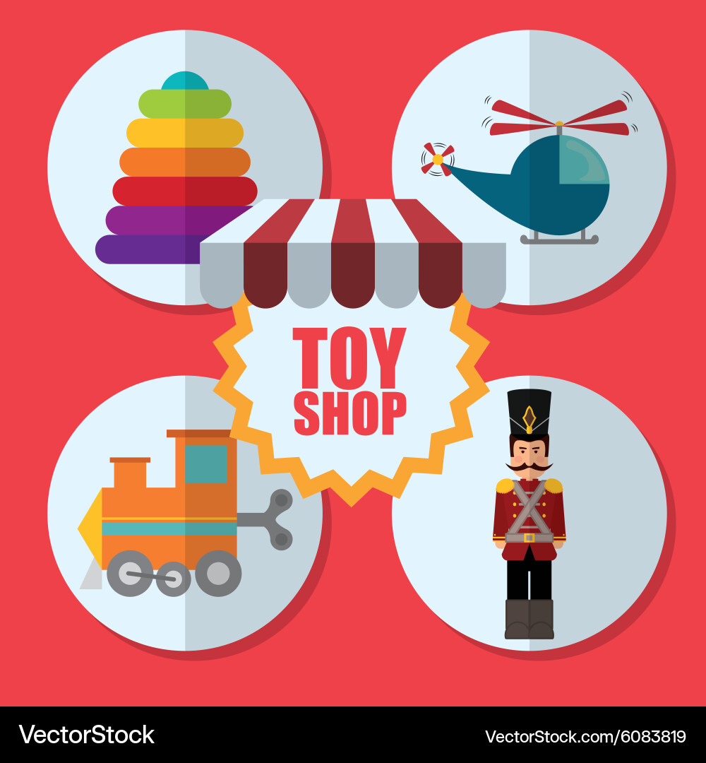 Toy shop design Royalty Free Vector Image - VectorStock