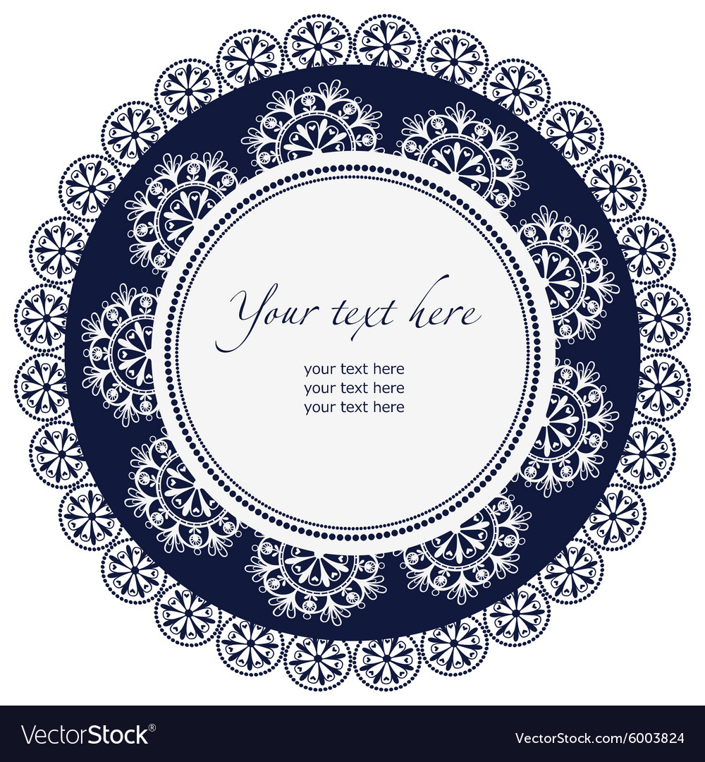Lace frame Royalty Free Vector Image - VectorStock