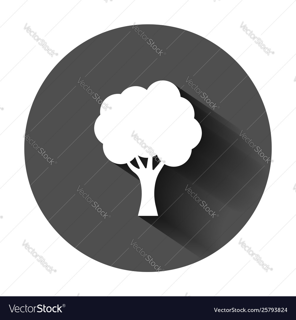 Tree sign icon in flat style branch forest Vector Image