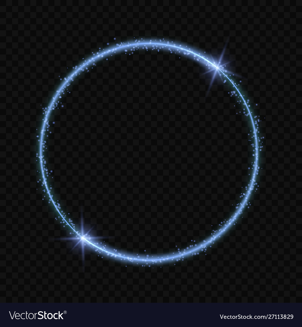 Circle frame with light effect Royalty Free Vector Image