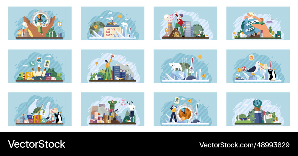 Climate change save the planet global warming Vector Image