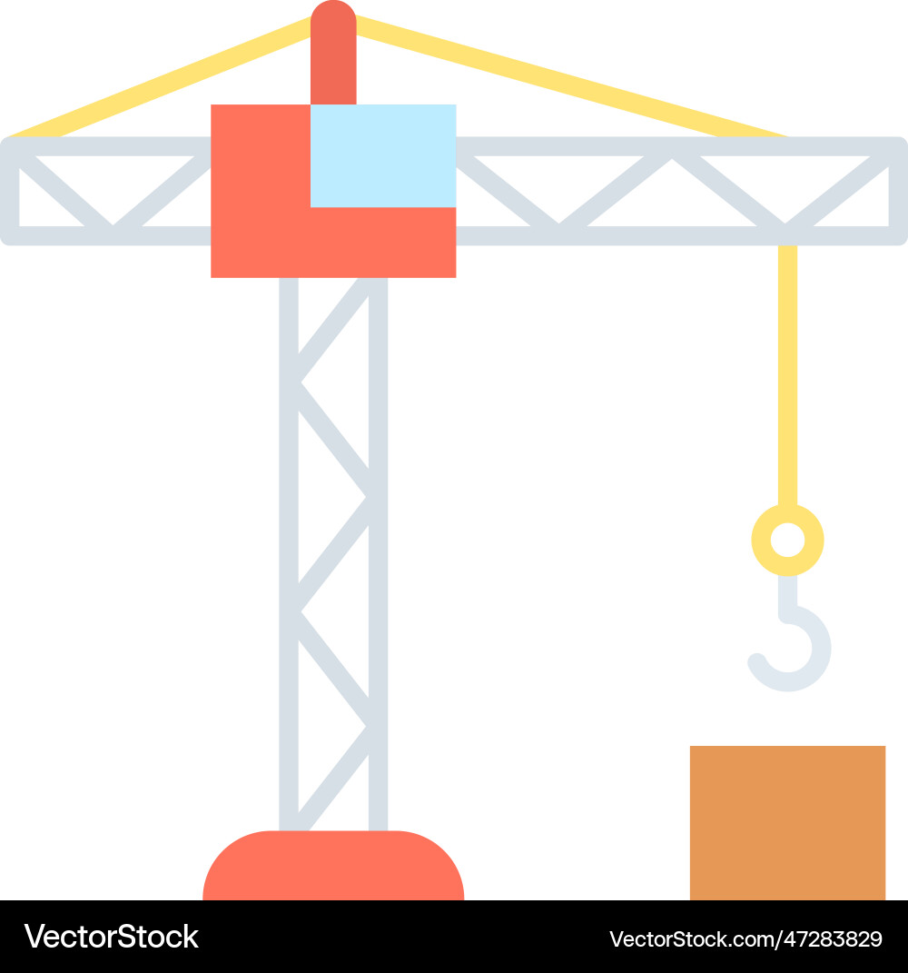 Crane tower icon image Royalty Free Vector Image