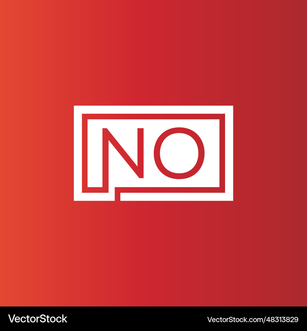 Creative initial letter no square logo design Vector Image