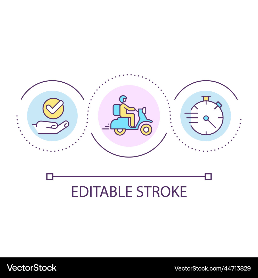 Fast delivery loop concept icon Royalty Free Vector Image