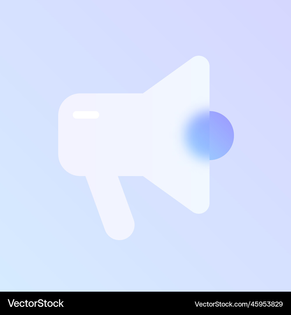 Loudhailer morphism trendy style icon Royalty Free Vector