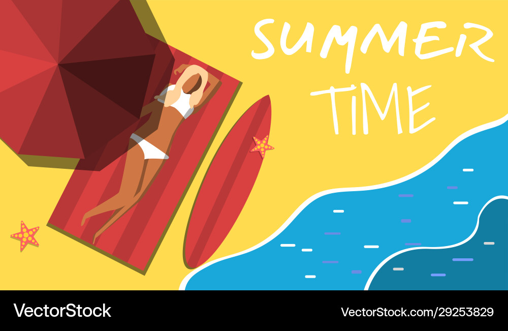 Summer holiday poster Royalty Free Vector Image