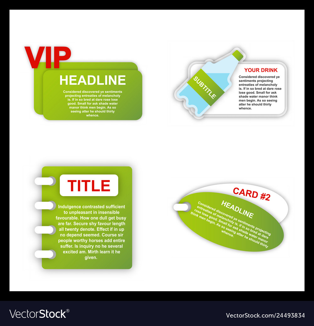 Abstract sticker paper infographic internal Vector Image