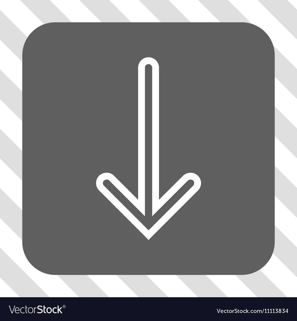 Arrow down rounded square button Royalty Free Vector Image