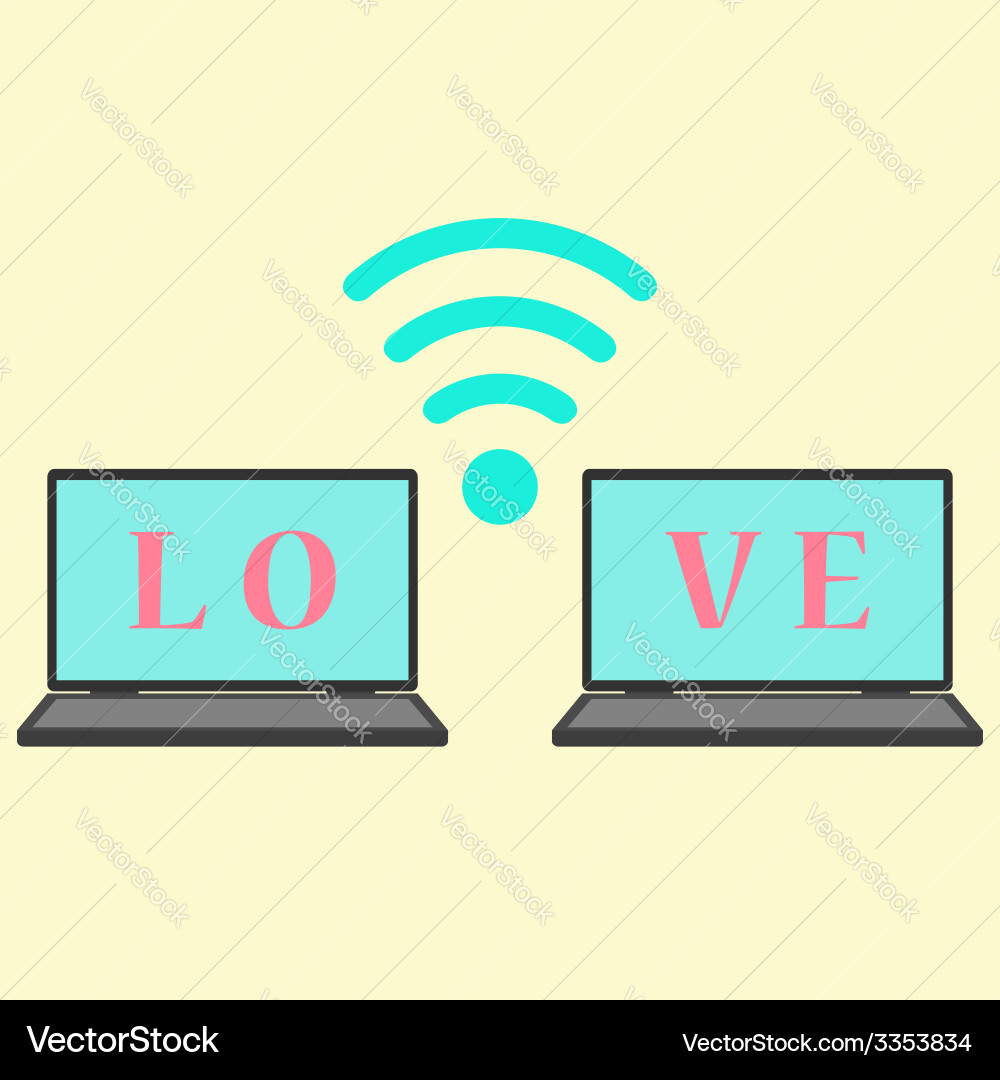 Concept of communication in love Royalty Free Vector Image