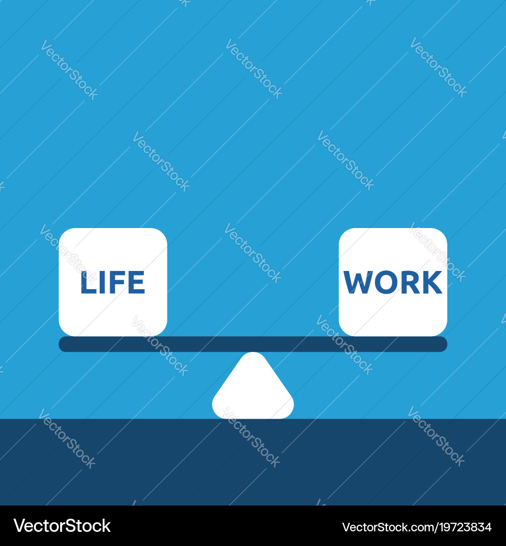 Life and work balance Royalty Free Vector Image